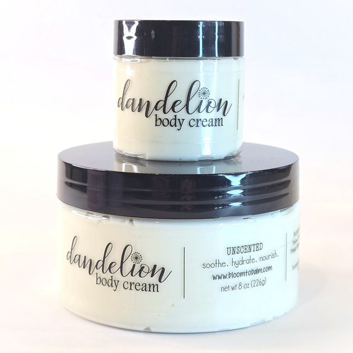 Dandelion BODY CREAM {UNSCENTED} – Bloom to Balm